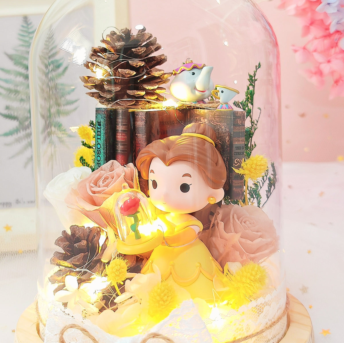 Princess' Promenade - Belle, Mrs. Potts and Chip | Little Florist Dream